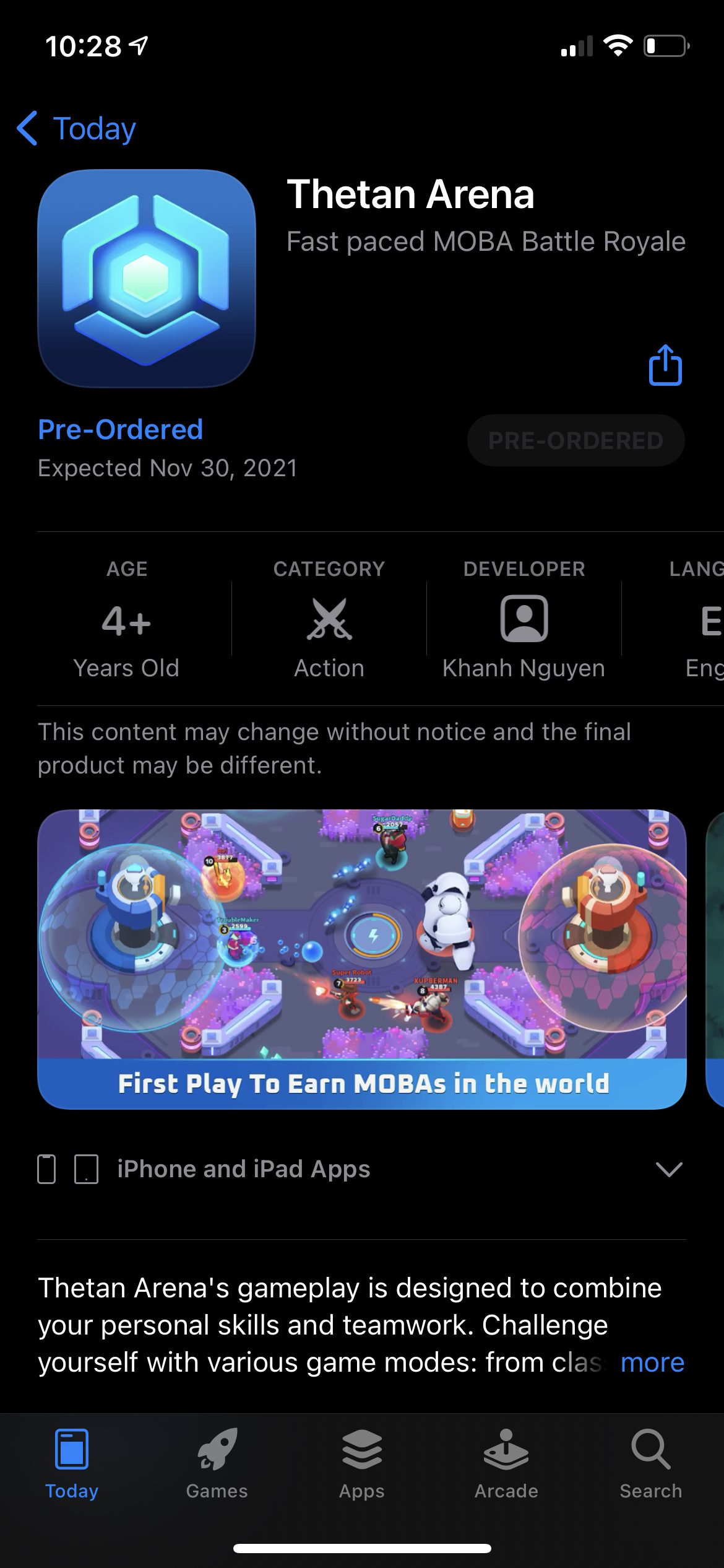 Thetan Arena Game Launch - Ape O'Clock